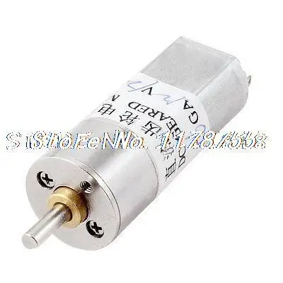 2 Pin Terminals 3mm Shaft 16mm Diameter DC Geared Motor 12V 1200RPM w ...