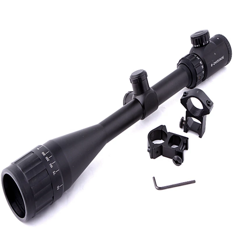 6 24X50 Adjustable Hunting Green Red Dot Illuminated Tactical ...