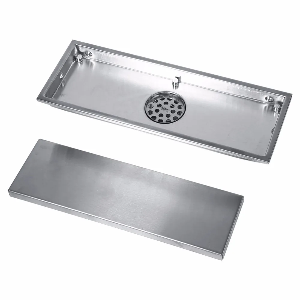 1 Set Floor Drains Stainless Steel Linear Shower Floor Drains Tile ...