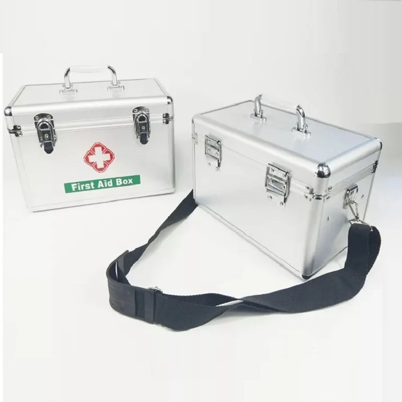 Drug Storage Box Aluminum Alloy Metal Box No Shoulder Strap Home First ...