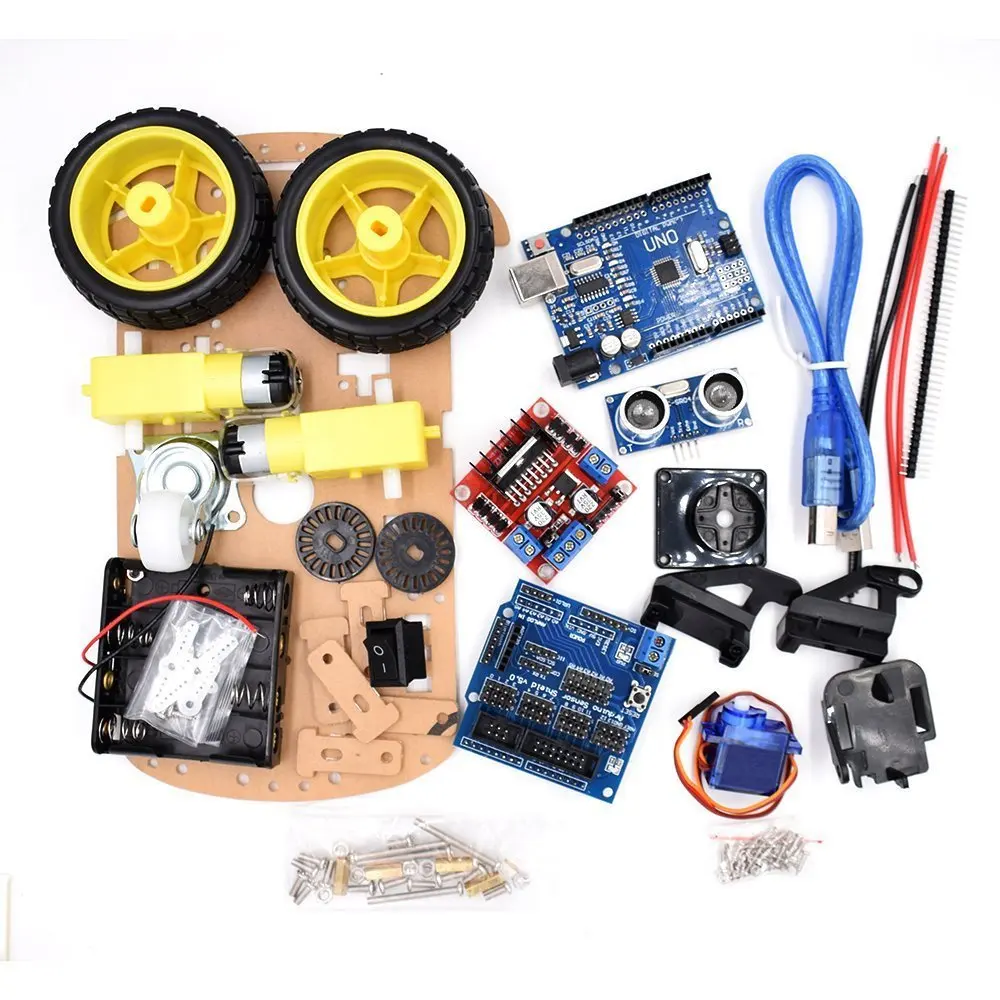 Smart 2wd Robot Car Chassis Speed Encoder Battery Box 2wd Ultrasonic ...