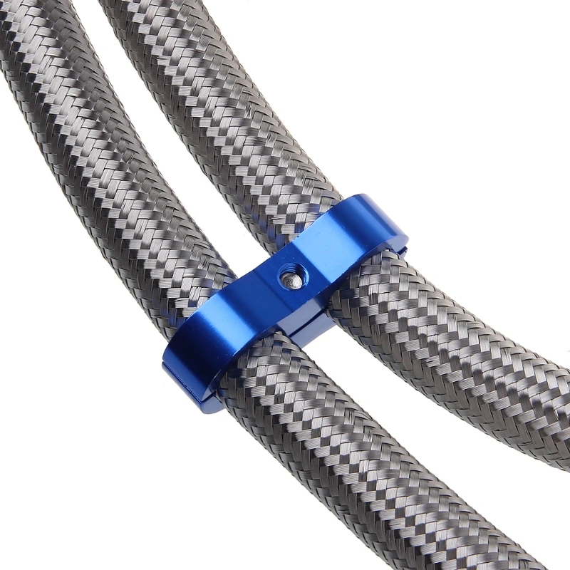 Stepped Billet Dual AN4 4AN 11MM Braided Hose Separator Clamp Cable ...