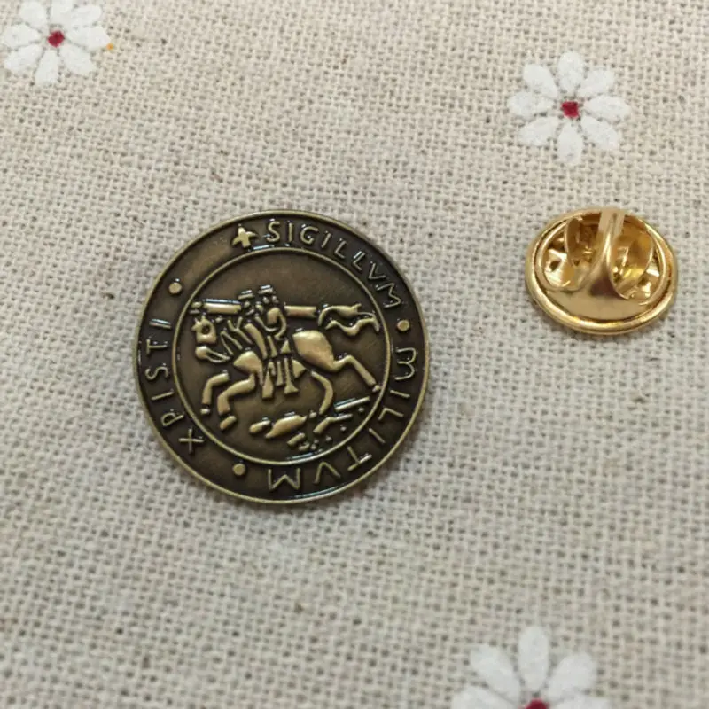 Knights Templar Seal Crusaders Solomons Temple Lapel Pin Masonic Pins ...