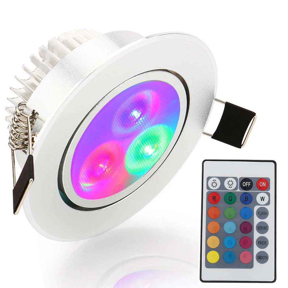 Spot lumineux encastrable pour le plafond, lumière rouge, bleue ou ...