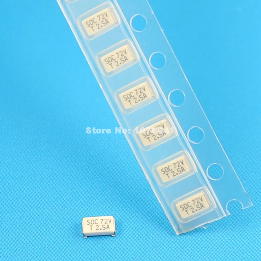 100pcs SOC SMD SMT Slow Blow 1206 2.5A T2.5 Amp 72V Fuse|fuse amps|amp ...