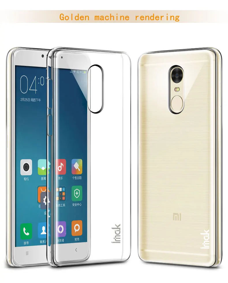 For Redmi Note 4 Phone Case, Brand iMAK Wear Resistant Transparent ...