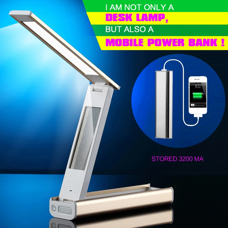 2016 Folding led table lamp with power bank desk lamp with mobile power ...