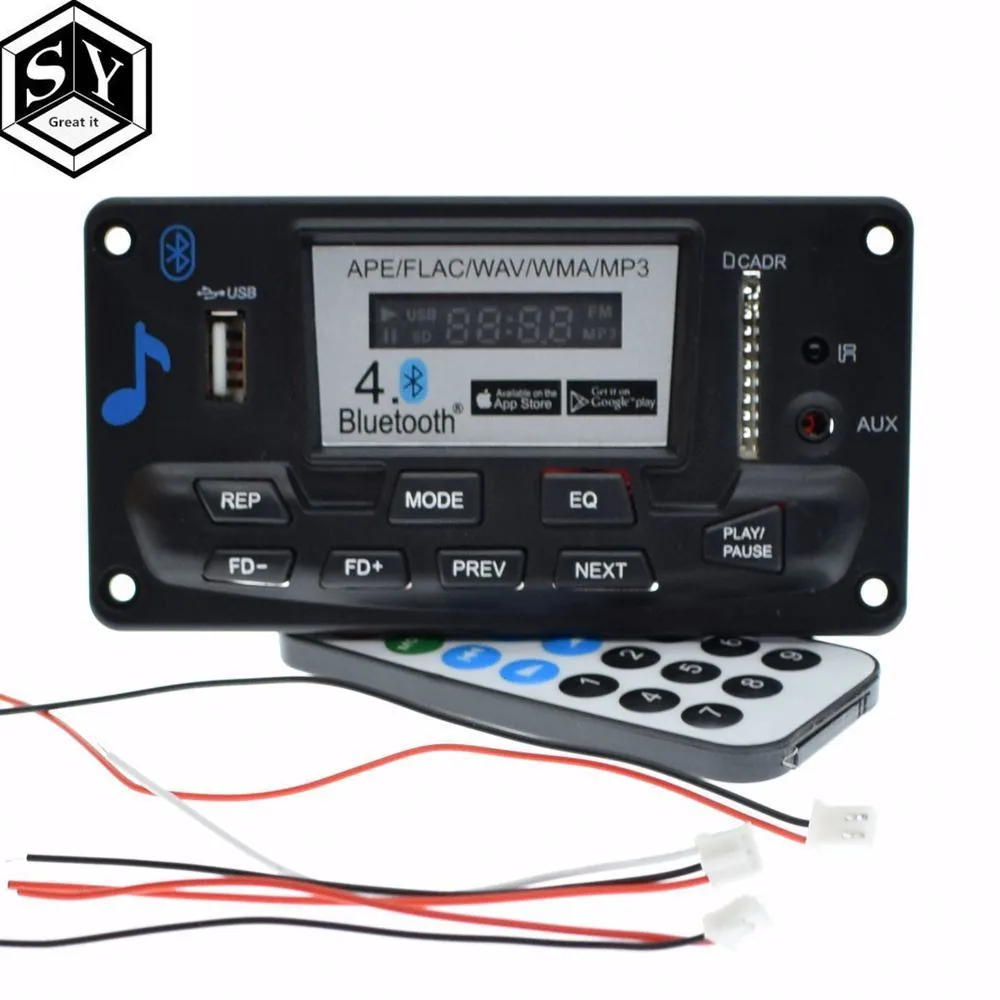 4.0 Bluetooth MP3 Decoding Board Module LED 12V DIY USB/SD/MMC APE FLAC ...