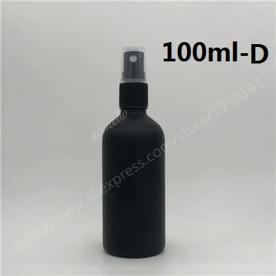 500 x 100ML Empty Matte Black Glass Spray Bottle with Fine Mist Sprayers for Essential oil ...