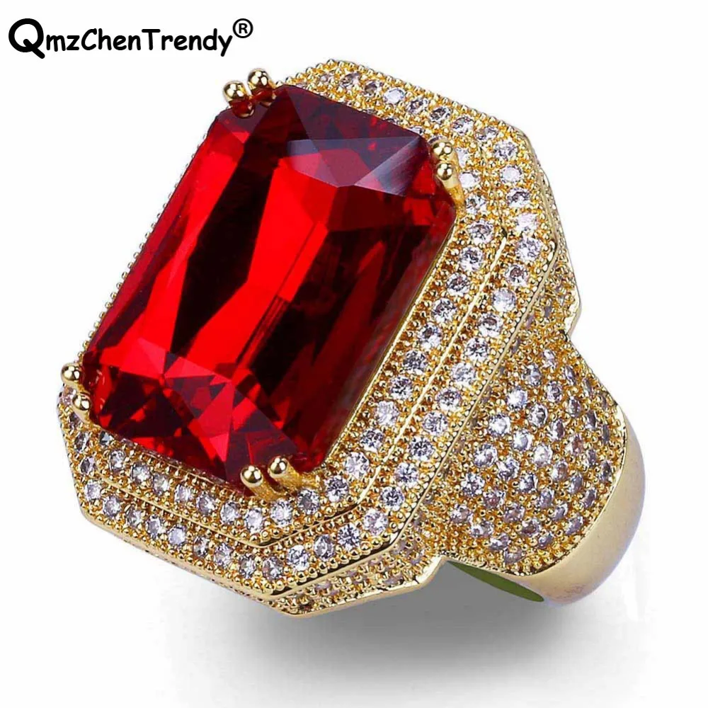 Hip hop Iced Out Bling CZ Mens Ring Street Dance Popular Hiphop DJ ...
