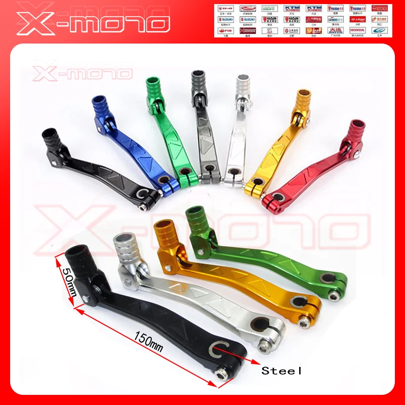 Universal CNC Aluminum Folding Gear Shift Lever Shifter For 50 70 90 ...