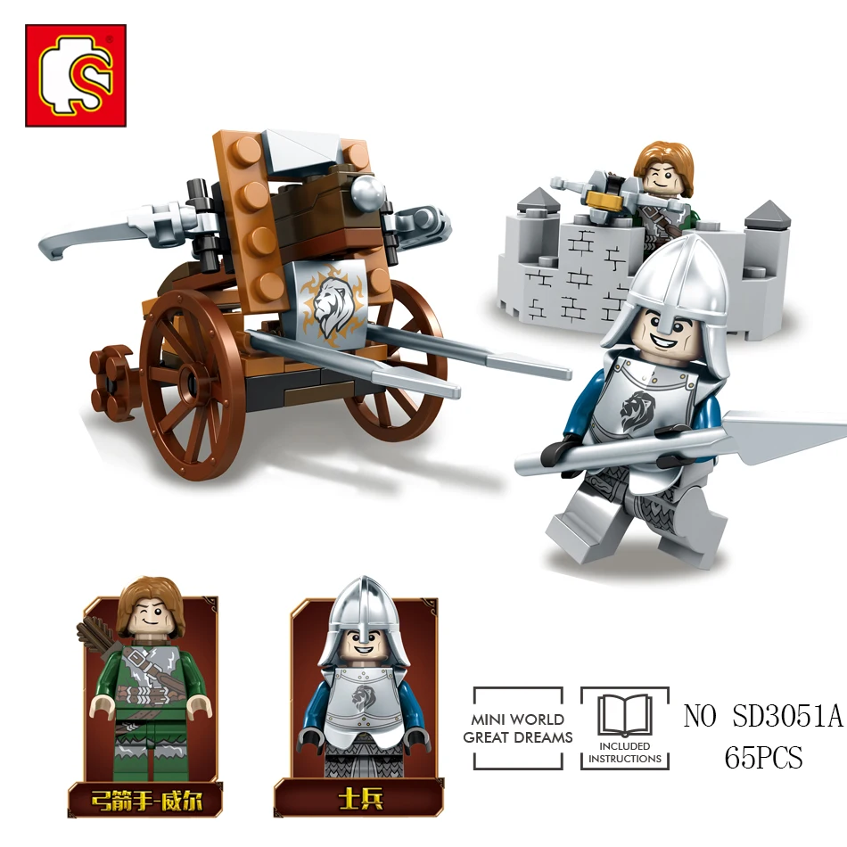 Sembo Ghost Tribes Series Knight Compatible Legos Mini Action Figure ...