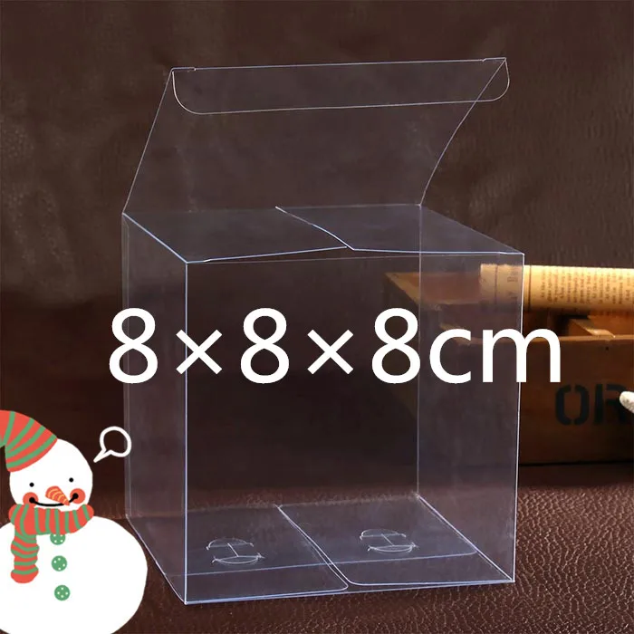 24PCS 8*8*8cm Transparent waterproof Clear PVC boxes Packaging small ...