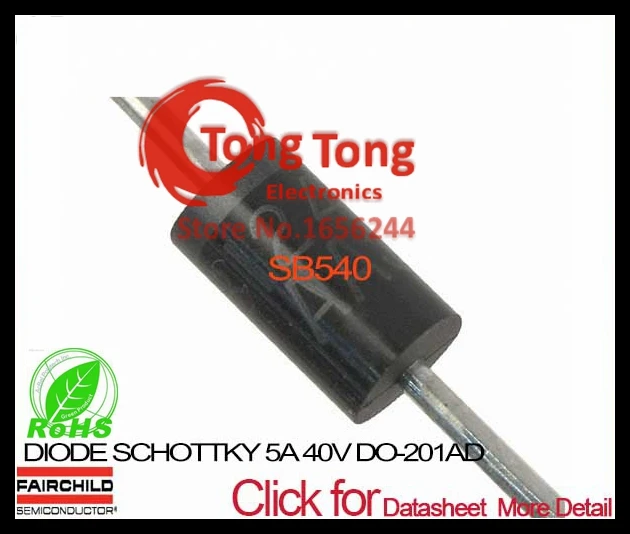 SB540 DIODE SCHOTTKY 5A 40V DO 201AD SB540 540 B540|schottky|schottky ...