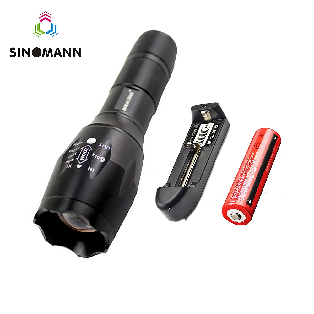 Led Flashlight Torch Light - Led Flashlight 4000 Lumens Xml-t6 Torch ...