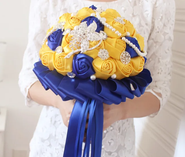Royal Blue And Yellow Wedding Flowers