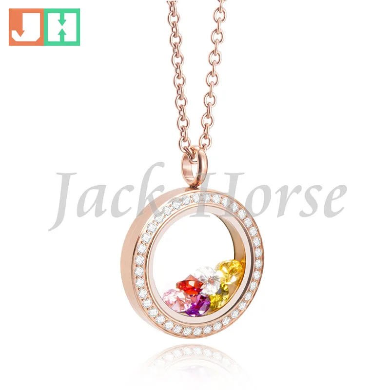 Stainless steel waterproof 25mm Twist Rose Gold Locket 316L living ...
