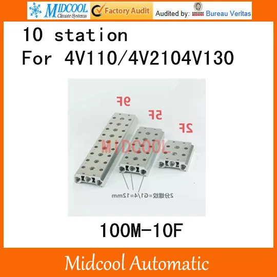 Válvula solenoide 100M 10F 10 Estación Fila Para 4v110 06 4A110 ...