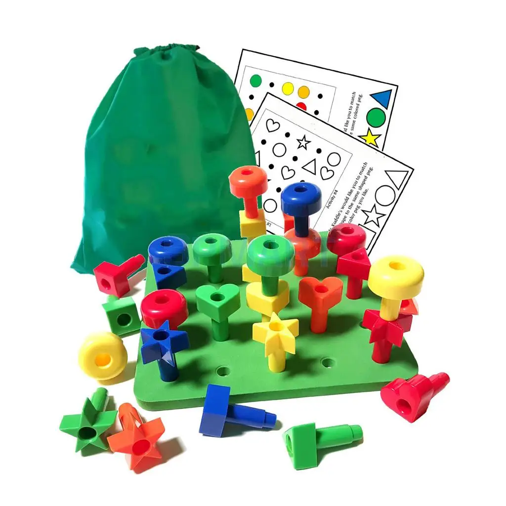 Sorting Pegboard Toys Kids Children Play 30 Pegs Fine Motor Skills ...