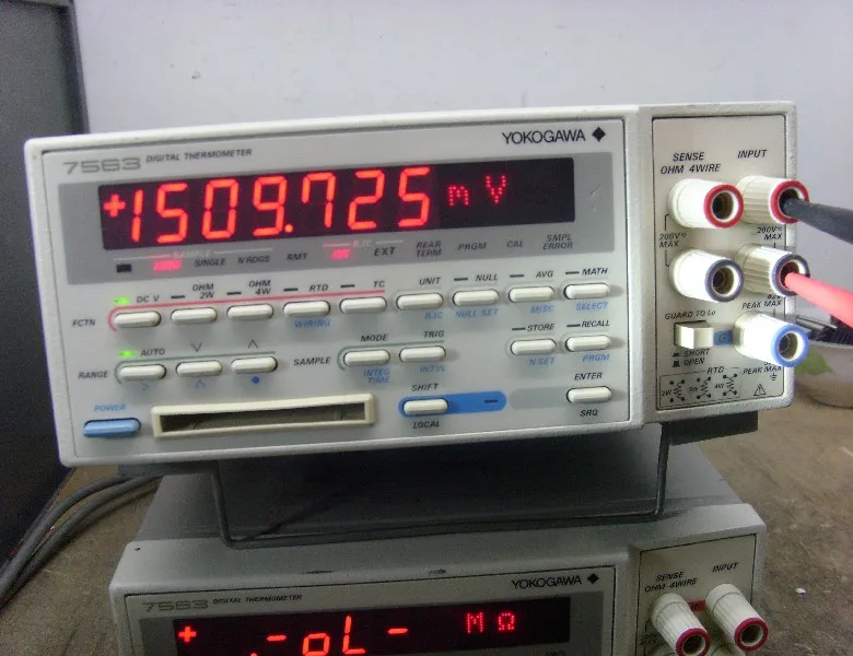 Used 6 voltmeter YOKOGAWA 7563 precision digital temperature measuring instrument used equipment ...
