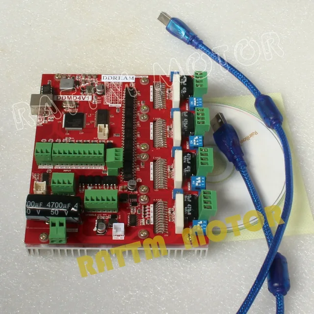 Powerful CNC 200KHZ 4 Axis USB MACH3 driver board CNC controller board ...