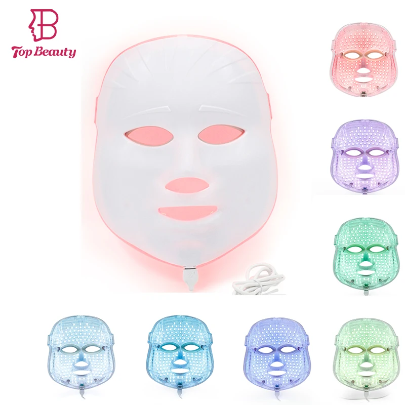 LED 광자 빛 치료 마스크 주름 여드름 제거 얼굴 피부 젊 어 짐 치료 스파 피부 아름다움 photonic 마스크 얼굴 ...
