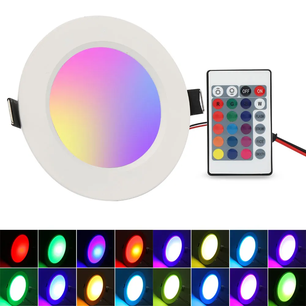 Panel de luces LED RGB para empotrar en el techo, lámpara colgante con ...