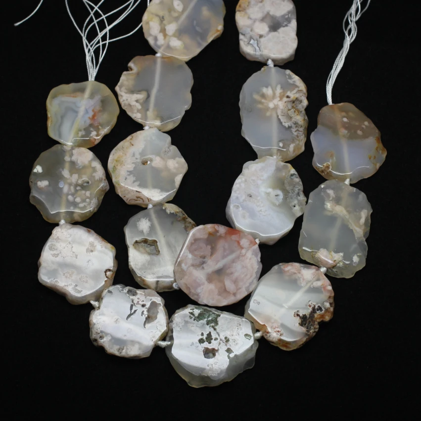 Hot Sale Beautiful Natural Pink Cherry Blossom Aga te Beads,Large Size ...