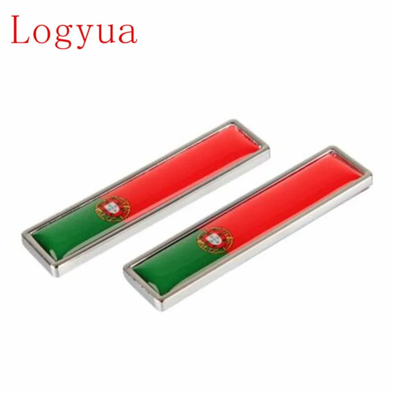 2pcs/lot 3d Metal Portugal Flag Car Sticker Decorate Sticker Emblem ...