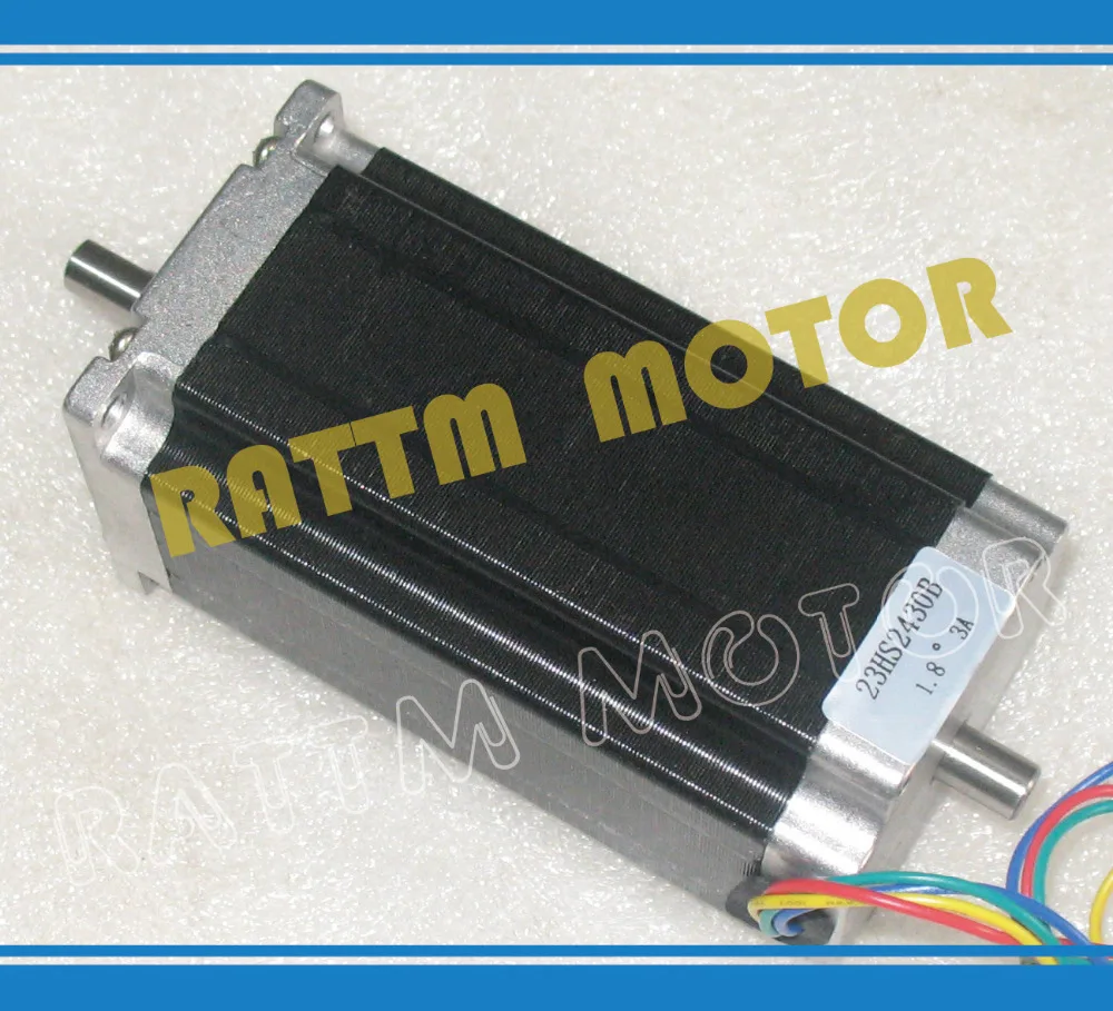 10 pcs NEMA23 425 Oz in /112mm / 3A CNC Dual shaft stepper motor ...