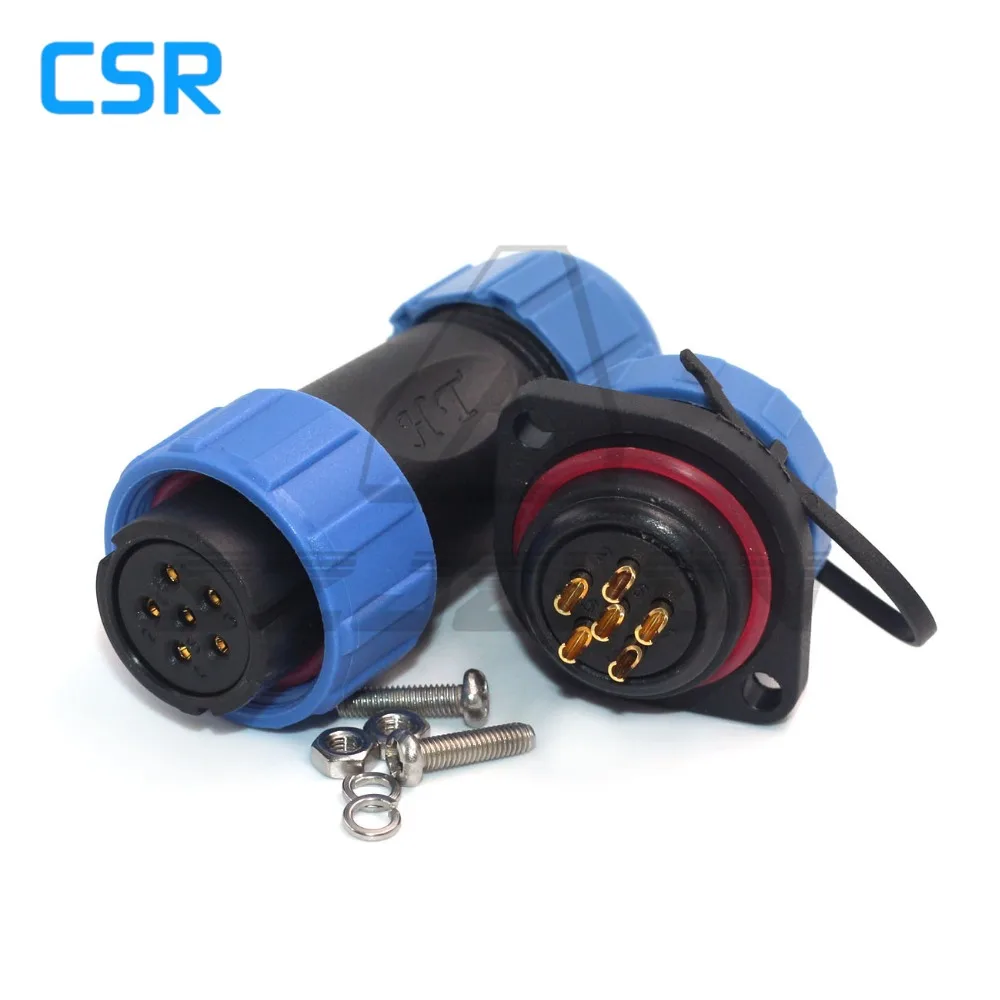 SZJELEN SP21 zewnętrzne wodoodporne złącze IP67 gniazdo wtykowe 6 pin ...