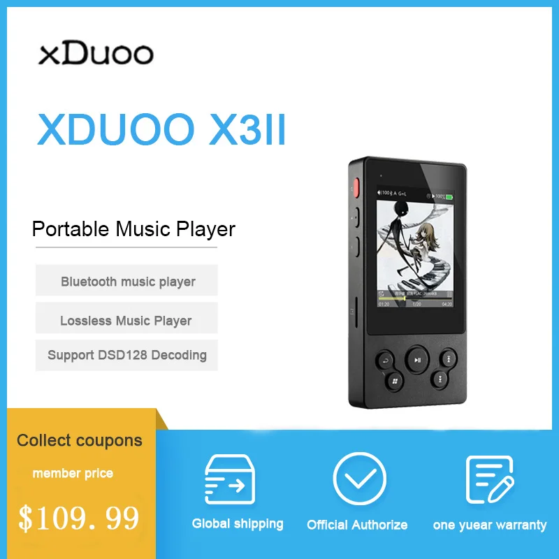 Hot Offer Xduoo X3II X3 II MP3 Music Player Bluetooth 4.0 AK4490 Hi Fi ...