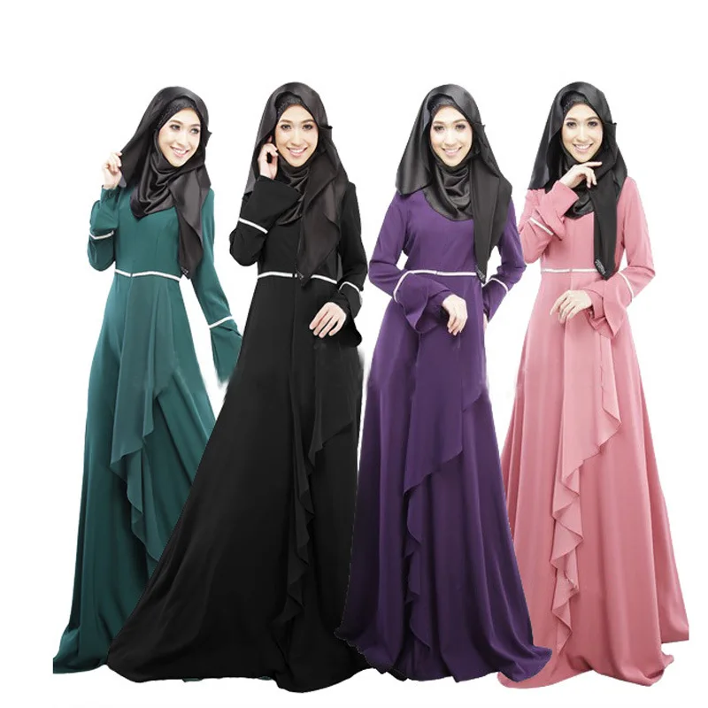Casual Brief Style Muslim Women's Gown, Arabia Long Dress, Malaysia ...