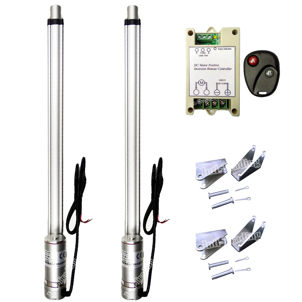 2PCS 18" Stroke Linear Actuator W/ Wireless Remote Control Controller ...