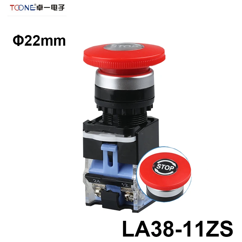 Emergency Stop Push Button Knob Switch La38 11zs Contact Push Locked