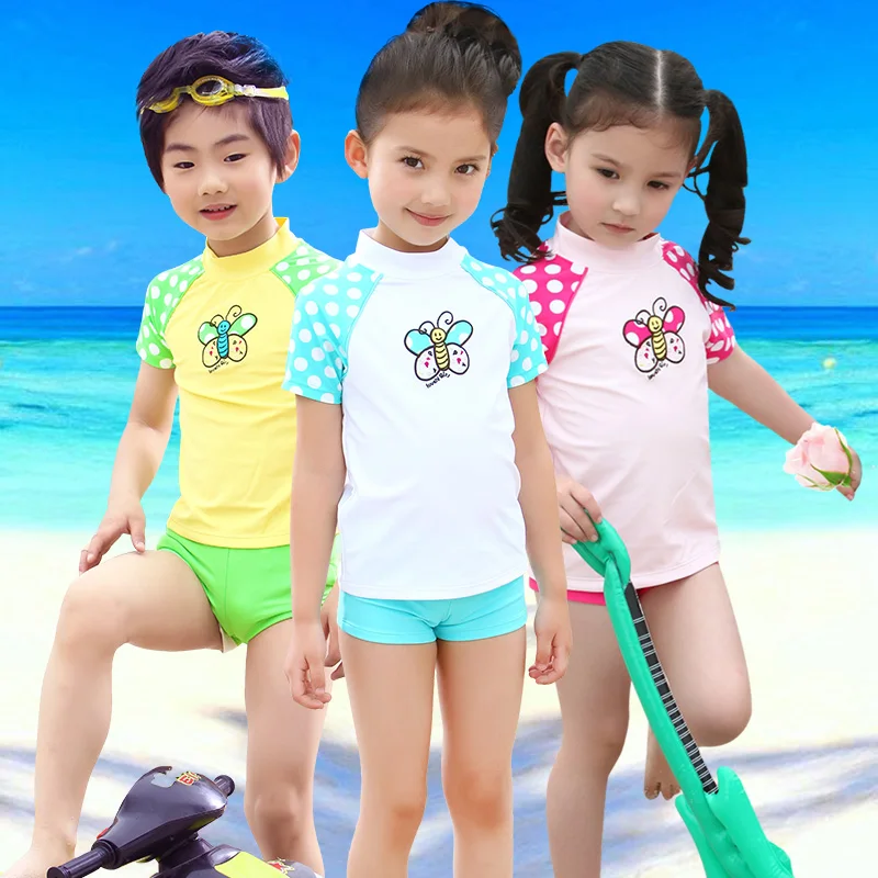 20182 Stücke Set Kurzarm Badeanzug Mädchen Baden Badeanzug Jungen ...
