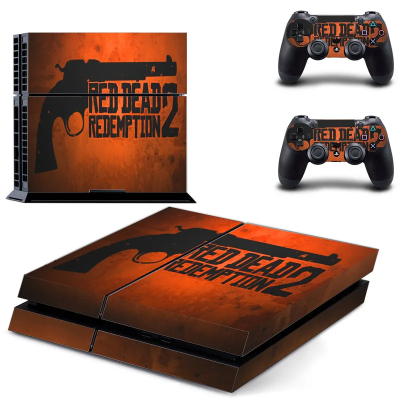 Red Dead Redemption 2 Skin Sticker for PlayStation 4 Console and ...