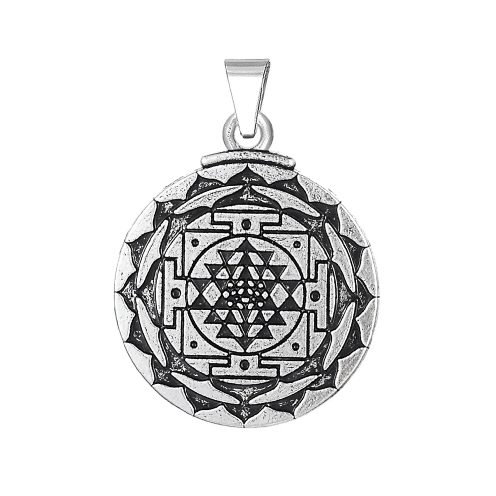 Dawapara-Antique-Silvery-Chakra-3rd-Eye-Hindu-Goddess-Yoga-Sri-Yantra ...