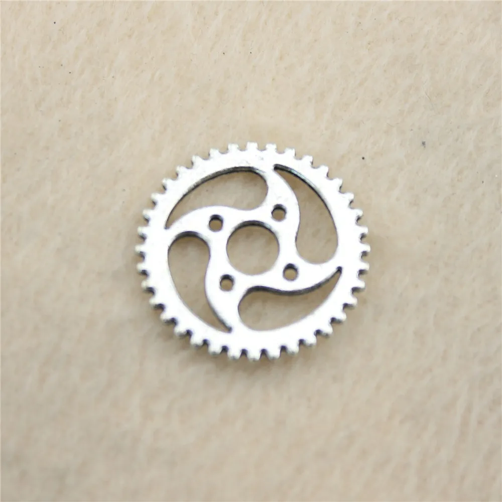 44 unids/lote de colgantes de engranaje de plata antigua de 23mm ...