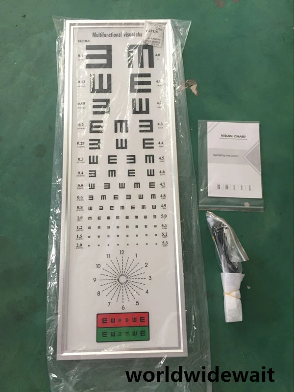 5m Standard Logarithmic Visual Acuity Chart Led Light Box Astigmatism ...