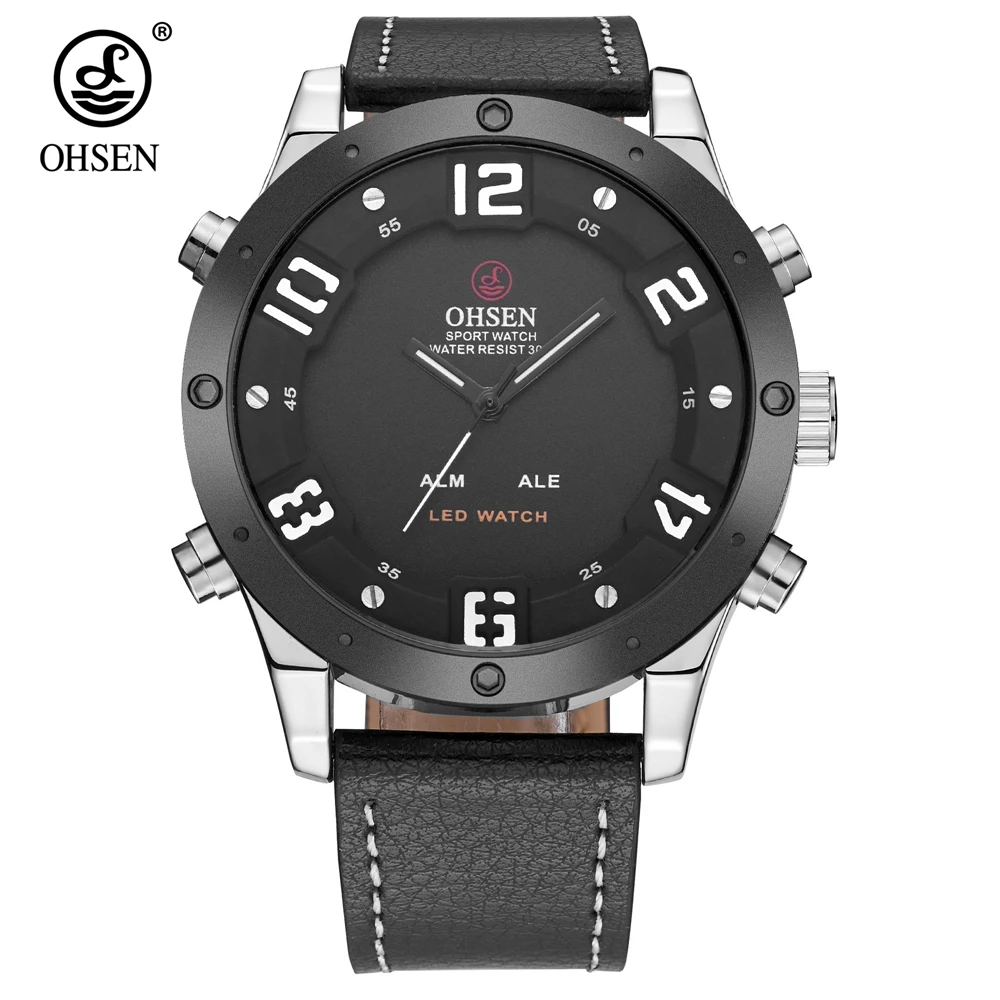 Original Brand OHSEN Fashion Male LED Quartz Electronic Watch ...