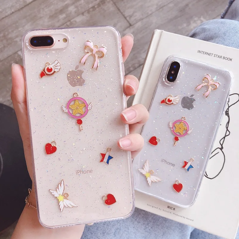 For iphone 8plus CardCaptor Sakura Clear bing case for iphone X 7 7plus ...