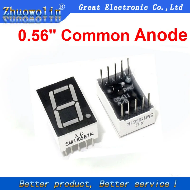 10PC/Lot 0.56" 1 Bit Common Anode Digital Tube Digital Display-in EL ...
