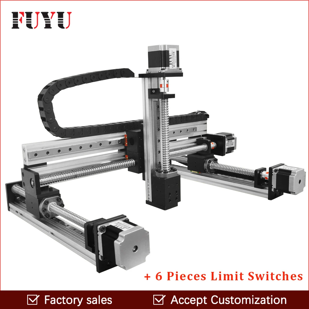 Buy Cnc Ball Screw Linear Guide Rail Slide Motion Actuator Xyz Stage Table