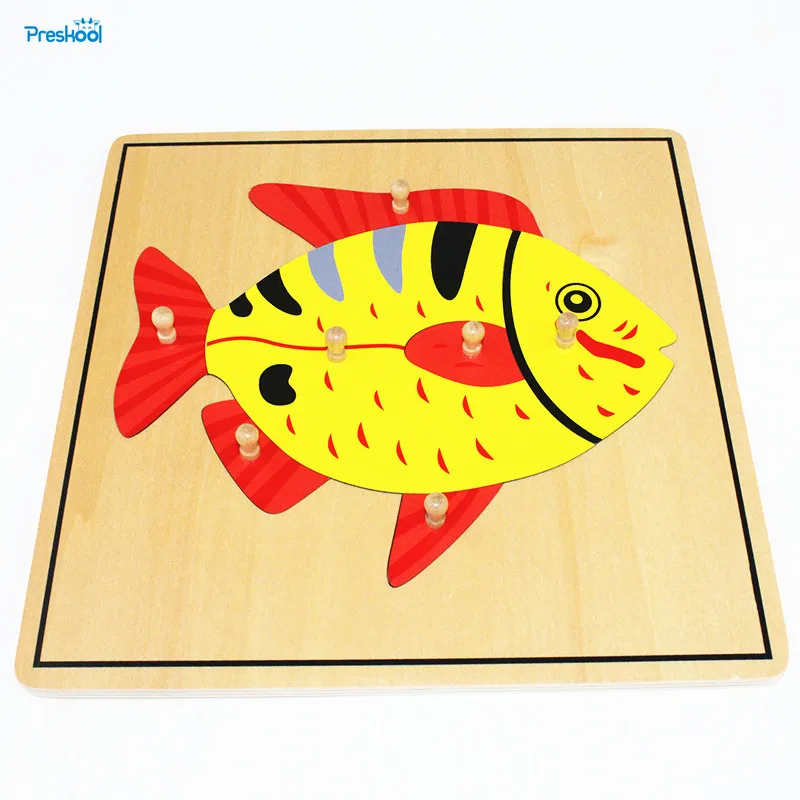 Baby-Toy-Kids-Montessori-Fish-Puzzle-Animal-for-Children-Wood-for-Early ...