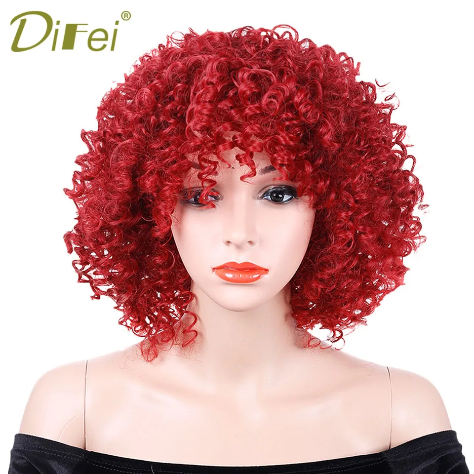 Aliexpress.com : Buy Afro Kinky Curly Wig Red Hair Costume Halloween ...