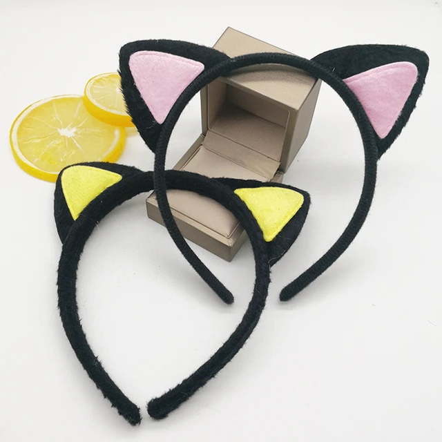 1pc Cute Cat Ears Headband Girls Colorful Hairbands Kawaii Girls Hair ...