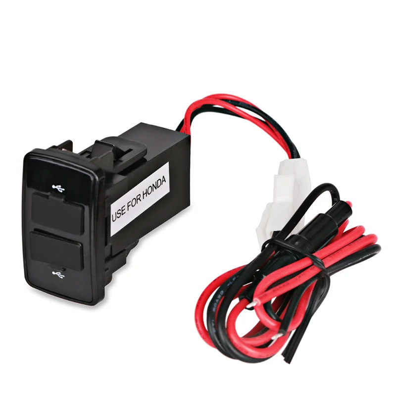 Voor Mazda Honda Suzuki Mitsubishi Dual USB Adapter Outlet Auto Dual ...
