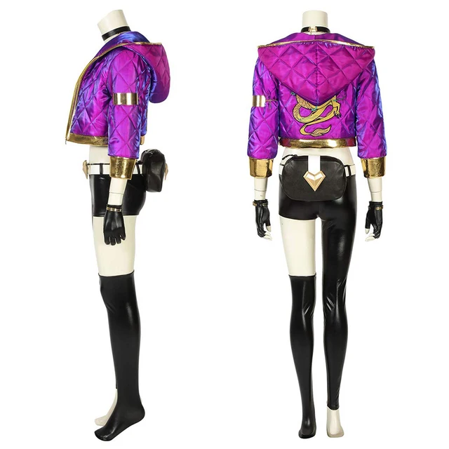 LOL KDA Akali Cosplay Costume Full Set - AllCosplay.com