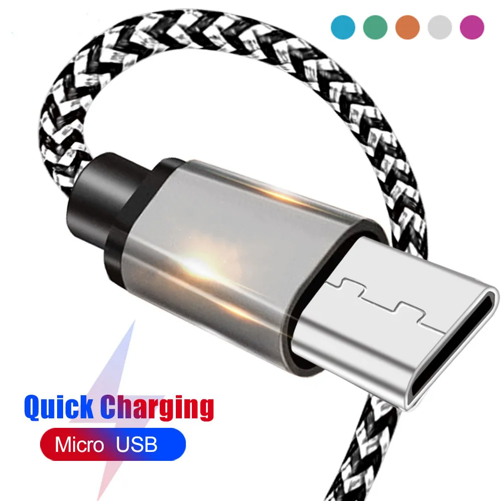 Micro USB Cable 5V 2.4A Fast Charging microusb Mobile Phone Cables For ...